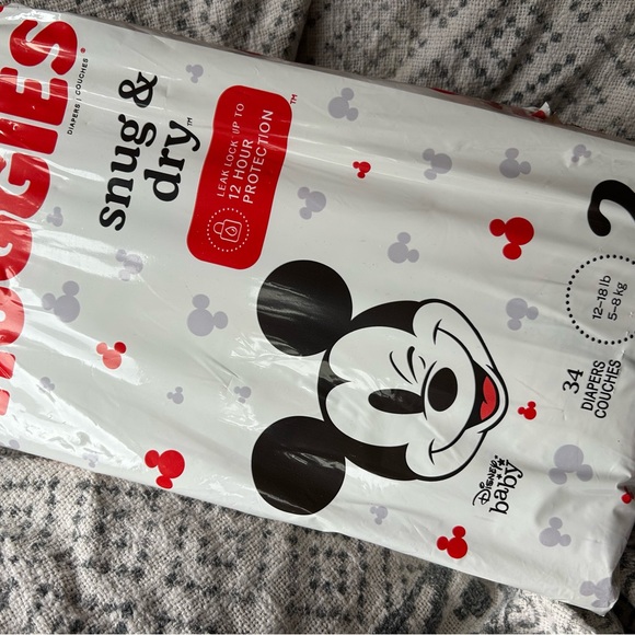 Accessories | Huggies Snug Dry Diapers With Mickey Mouse Design | Poshmark
